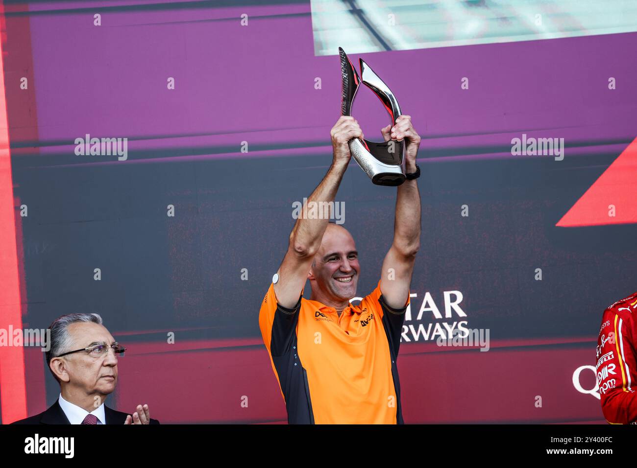 STALLARD Tom, Race Engineer of McLaren F1 Team, portrait podium during ...