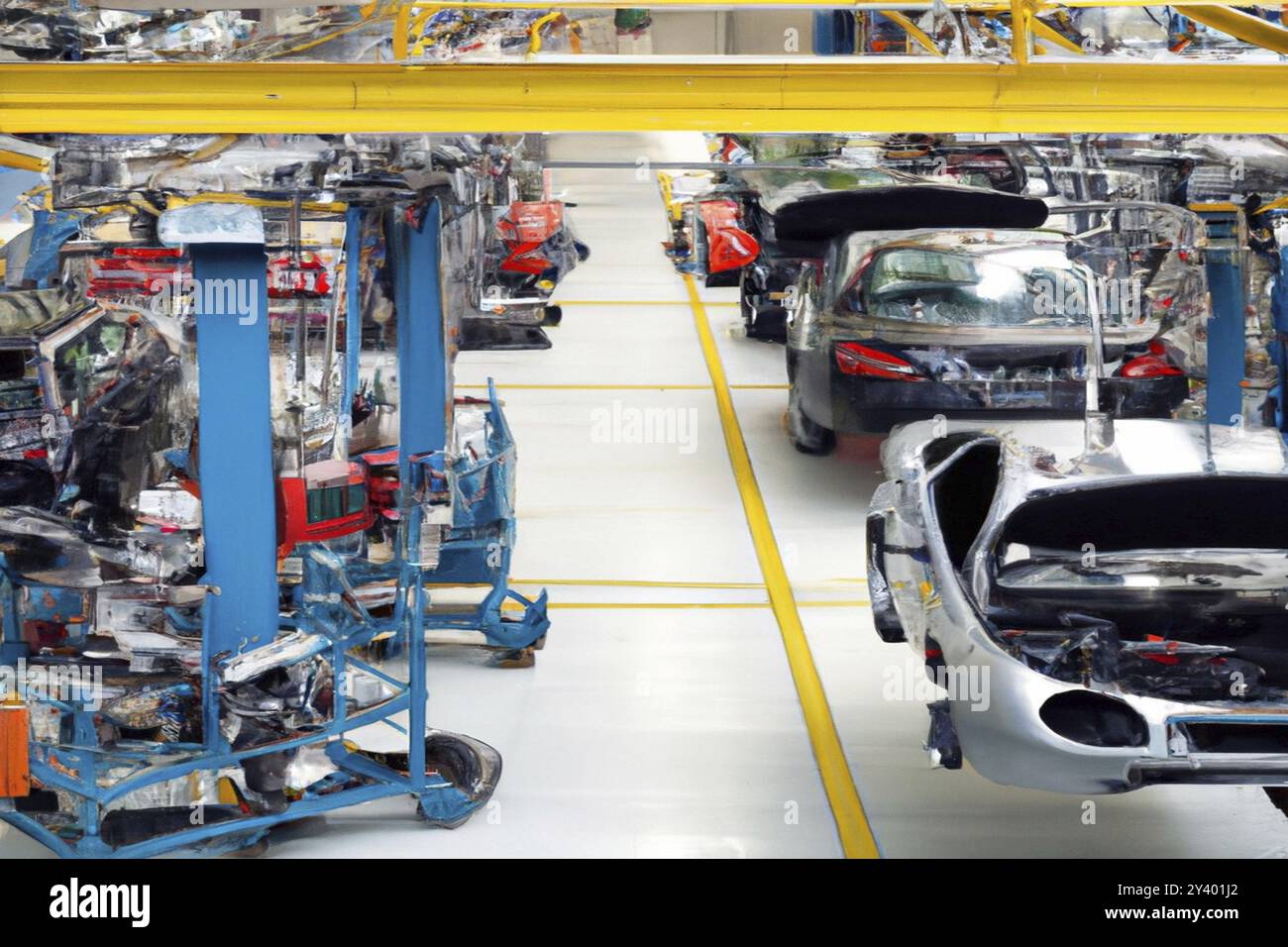 Assembly Line in Car Manufacturing. Assembly line in car manufacturing ...