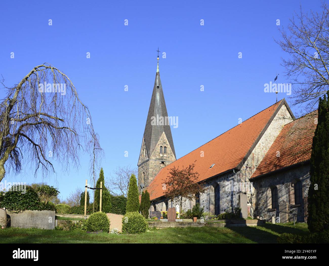 Historical Church Borby in the Town Eckernfoerde, Schleswig, Holstein ...