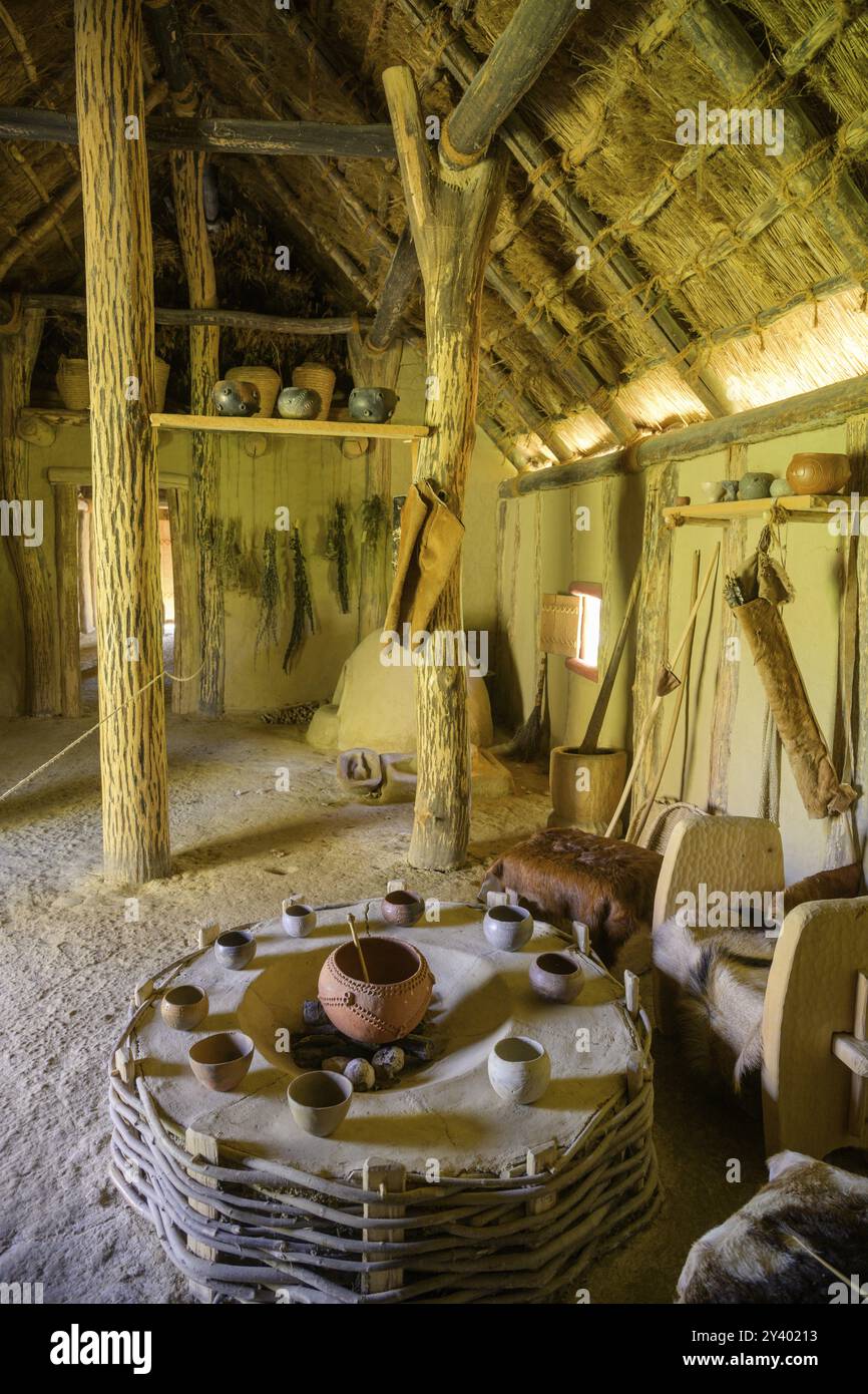 Hearth in a Neolithic longhouse, Mamuz Museum, Asparn an der Zaya ...