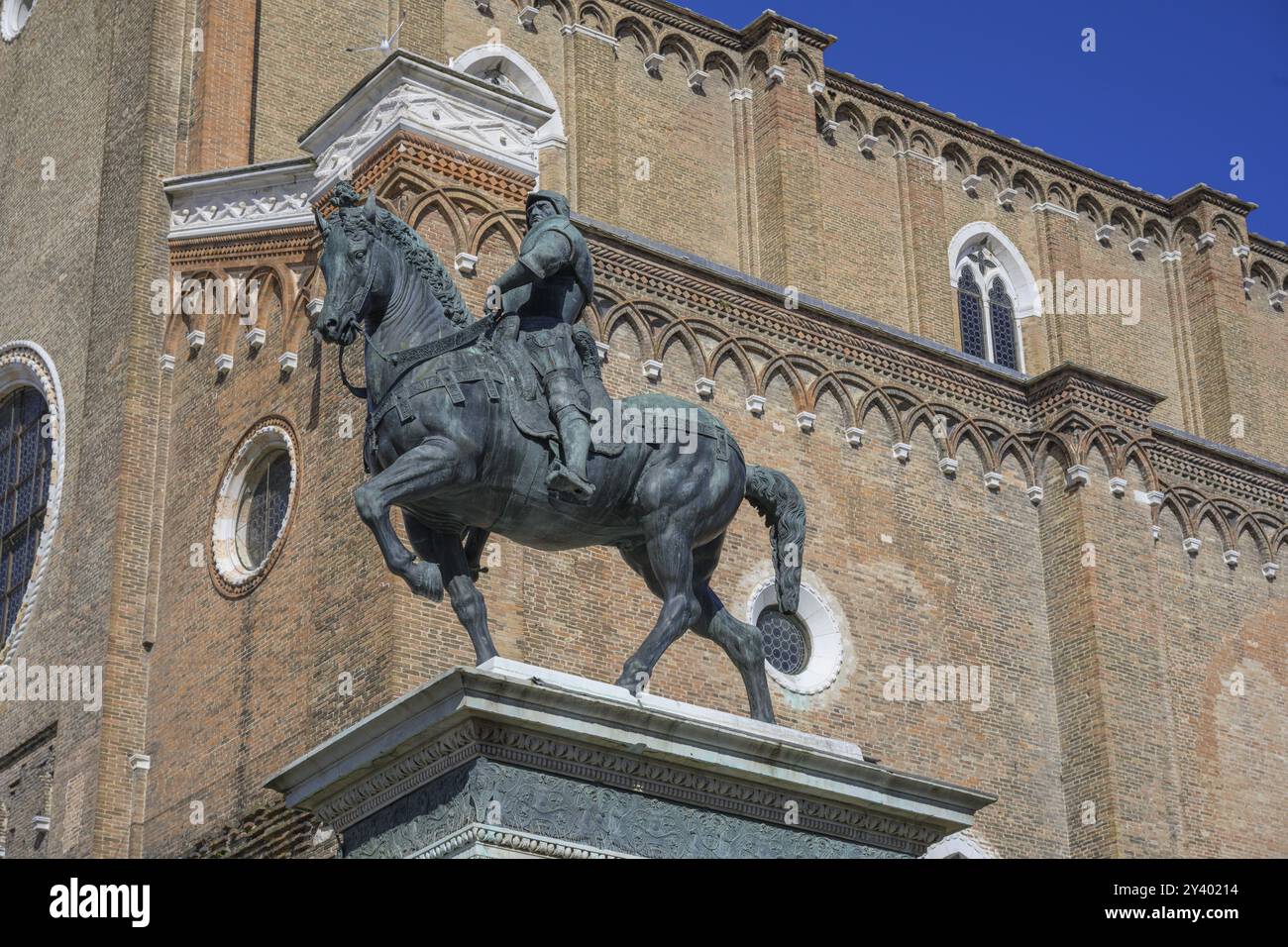 Basilica dei Santi Giovanni e Paolo and equestrian statue of Bartolomeo ...
