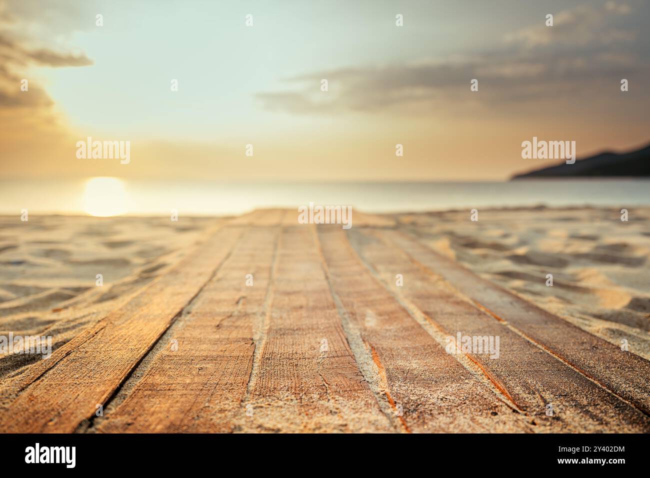 Wooden path to the sandy beach hi-res stock photography and images - Alamy