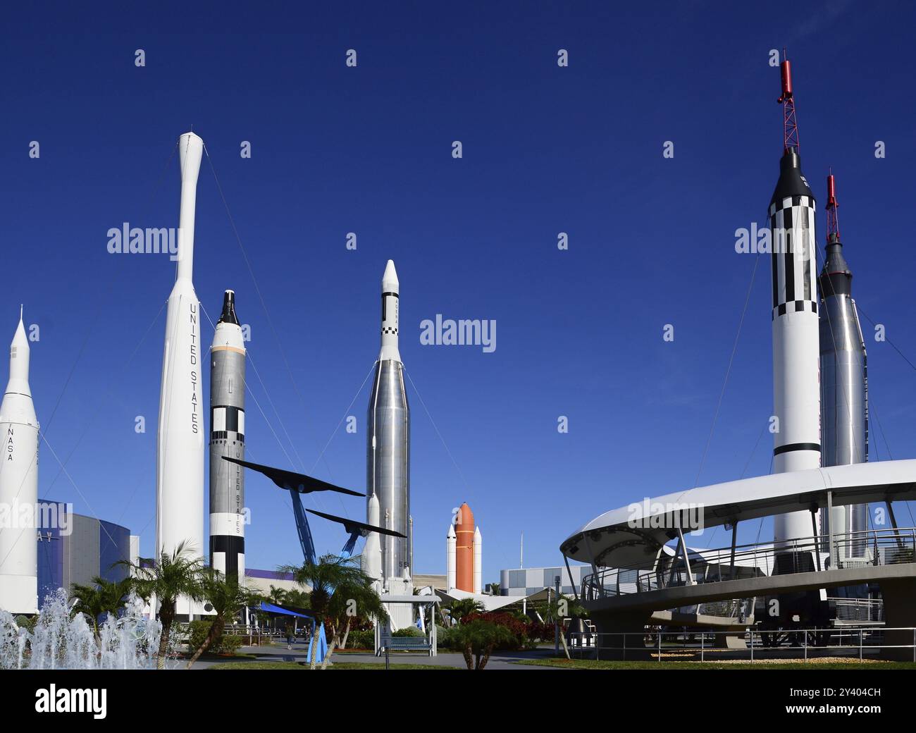 Rocket Garden in Kennedy Space Center, Florida, USA. Rocket Garden im ...