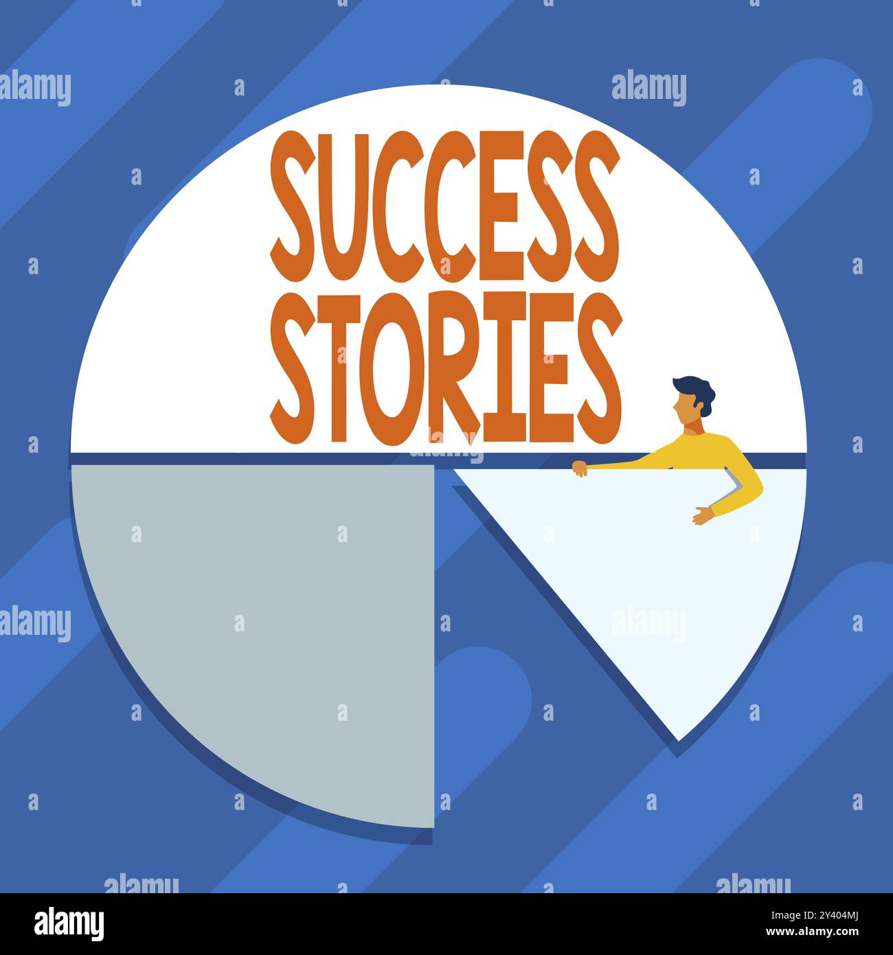 Conceptual caption Success Stories, Business overview story of ...