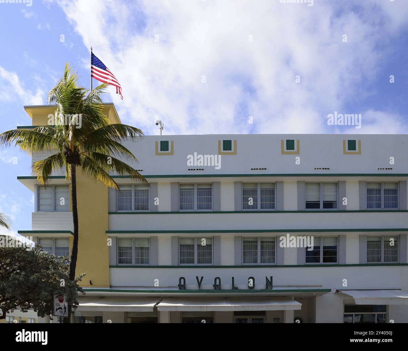 Historical Art Deco Building in Miami South Beach, Florida, USA, North ...