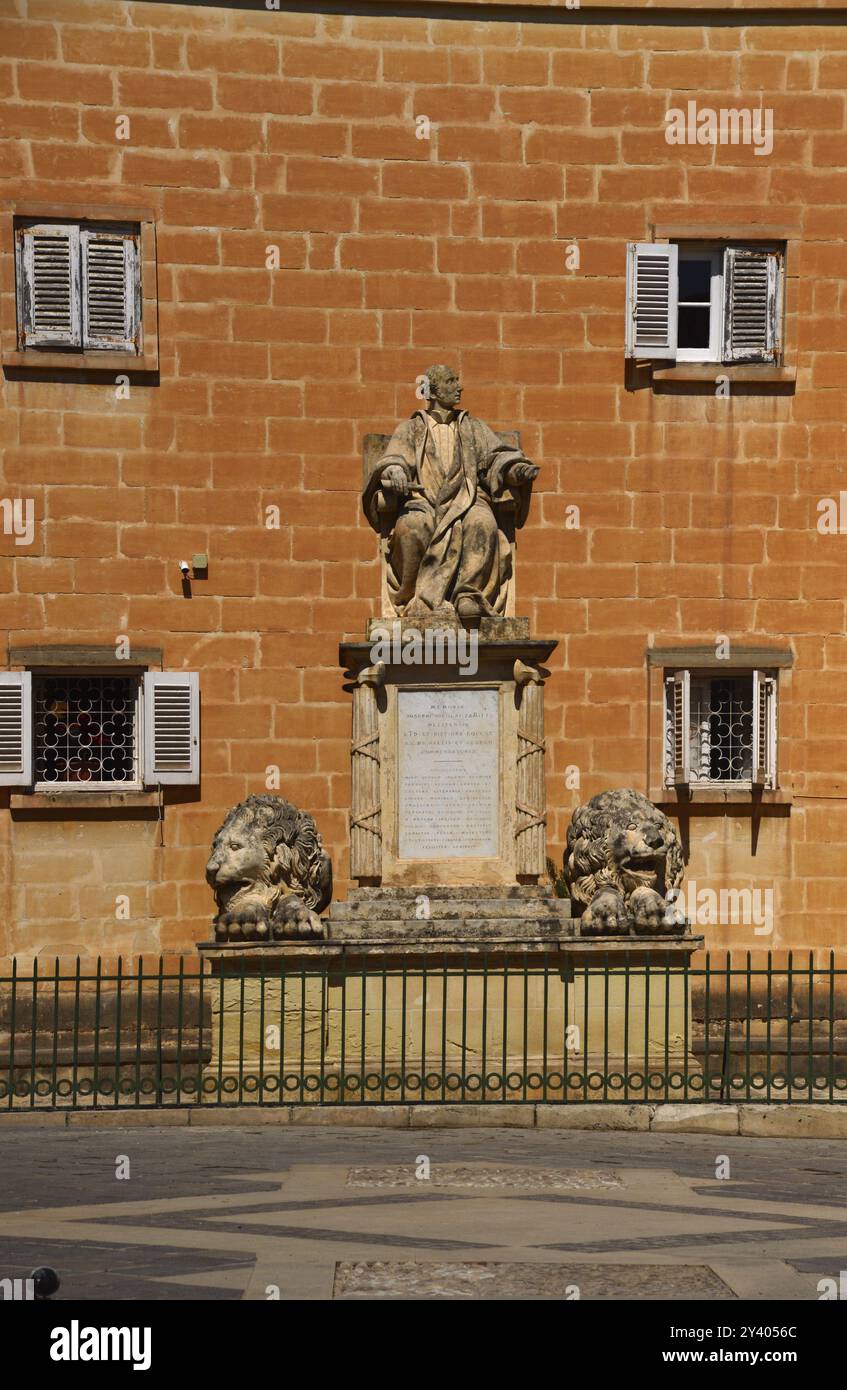 Statue in Upper Barrakka Garden in Valletta, the Capital of Malta ...