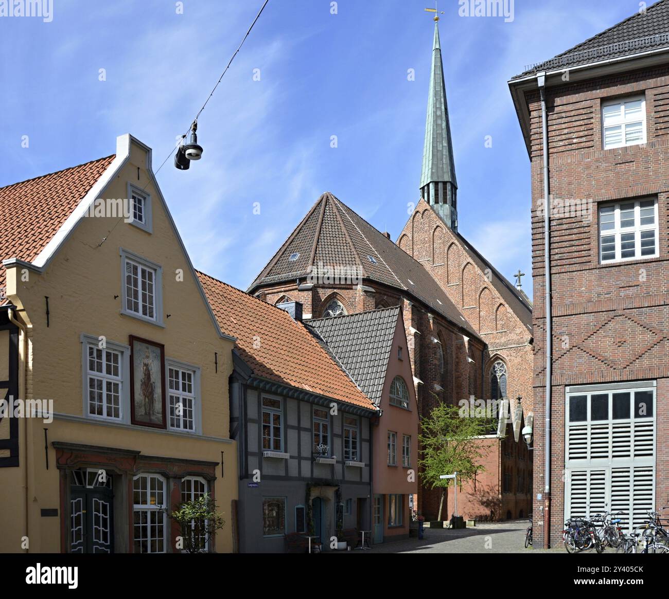 Historical Buildings in the old Schnoor Quarter in the Hanse City ...