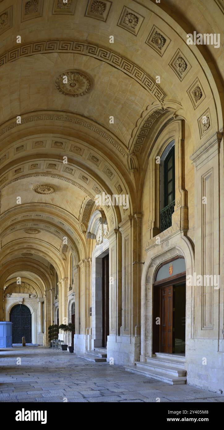 Street Scene in the Old Town of Valletta, the Capital of Malta Stock ...