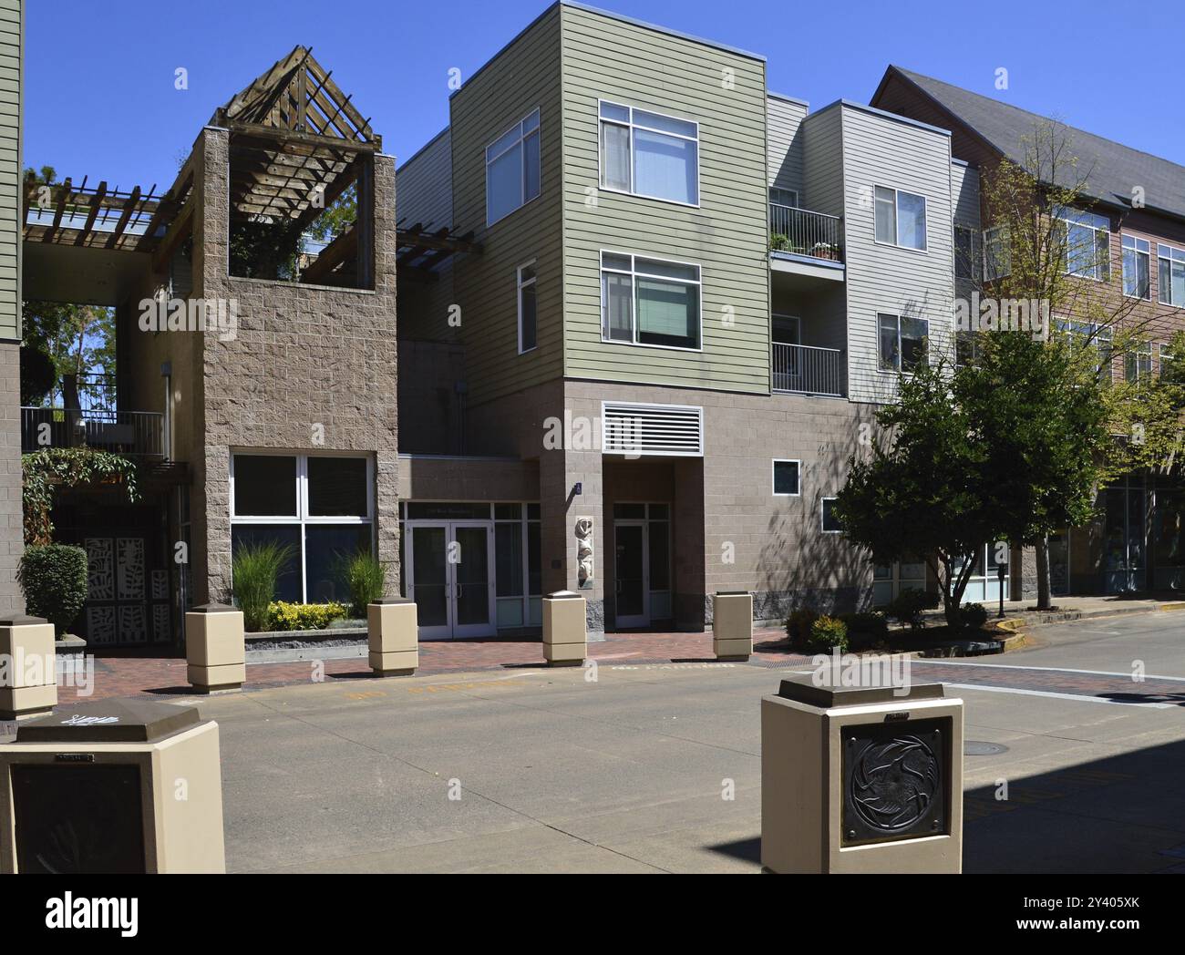 Street scene in downtown Eugene, Oregon, USA, North America Stock Photo ...