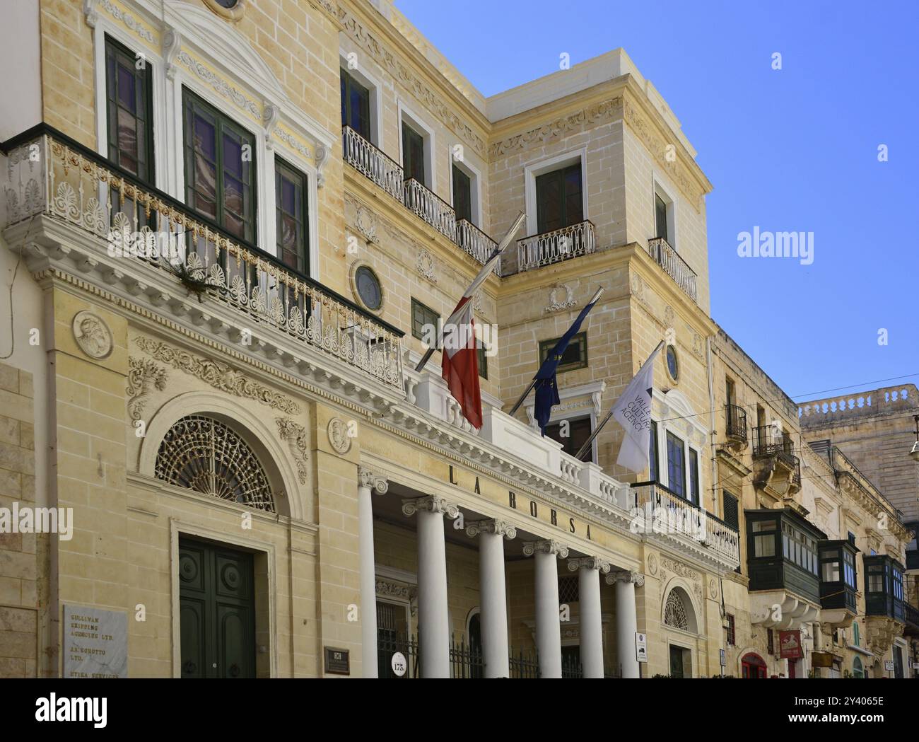 Stock Exchange in the Old Town of Valletta, the Capital of Malta Stock ...
