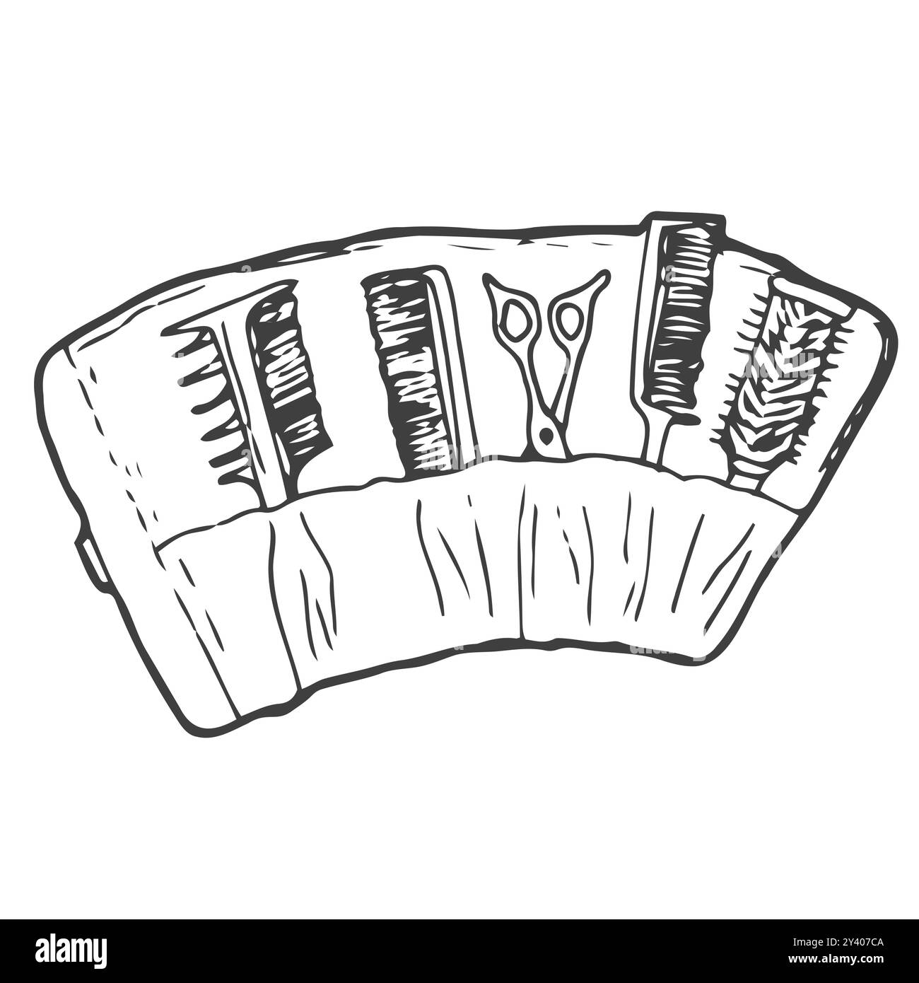 Doodle haircut Set. Hair dress Salon Barber Shop Doodle Icon Beauty and ...