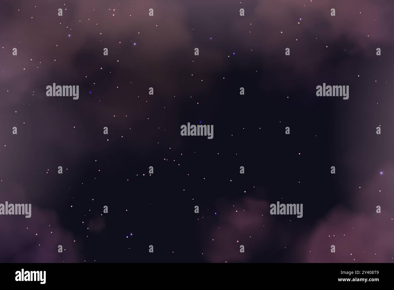 Night sky background. Black backdrop with clouds and glowing stars ...