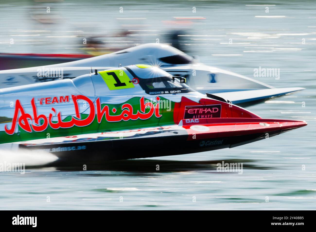 Rio Douro Powerboat number 1 of the pilot Rashed Al Qemzi of Team Abu ...