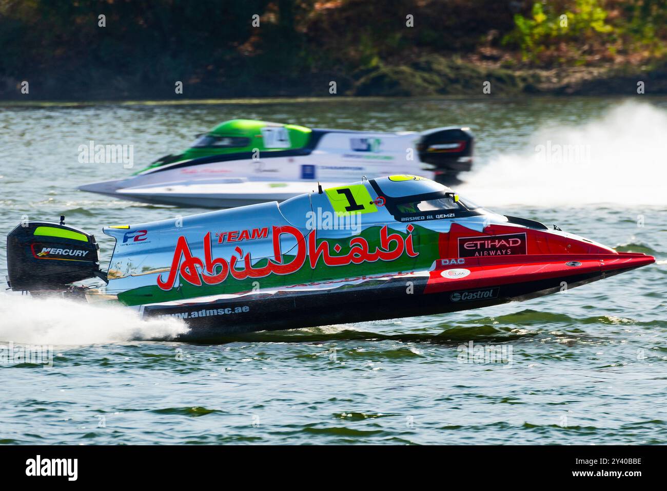 Rio Douro Powerboat number 1 of the pilot Rashed Al Qemzi of Team Abu ...