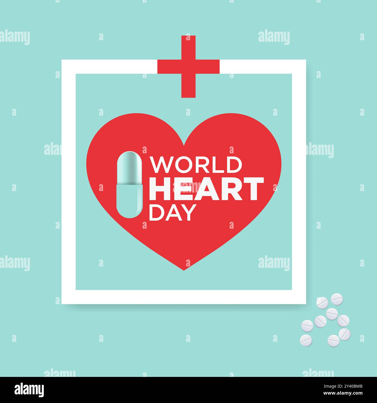 World Heart Day is a simple and unique design, with a heart shape ...