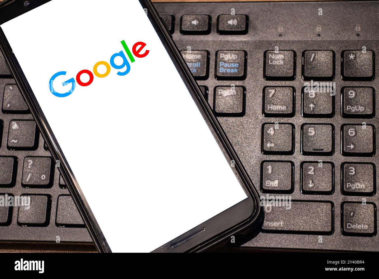 Sao Paulo, Brazil, May 05, 2024. Google logo is seen on an smartphone ...