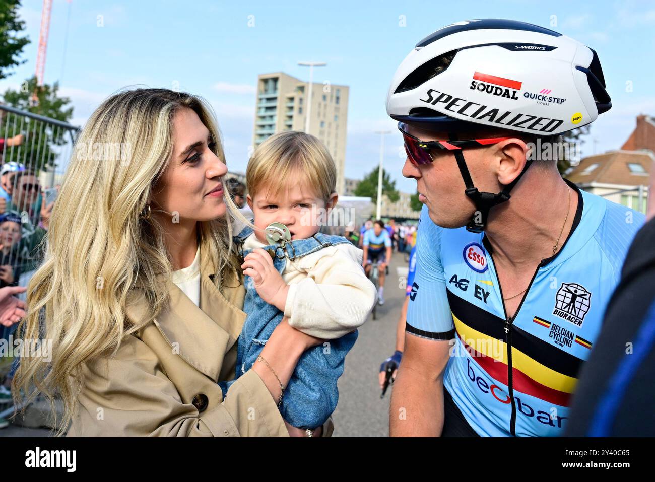 Winner Belgian Tim Merlier with partner Cameron Vandenbroucke and their ...