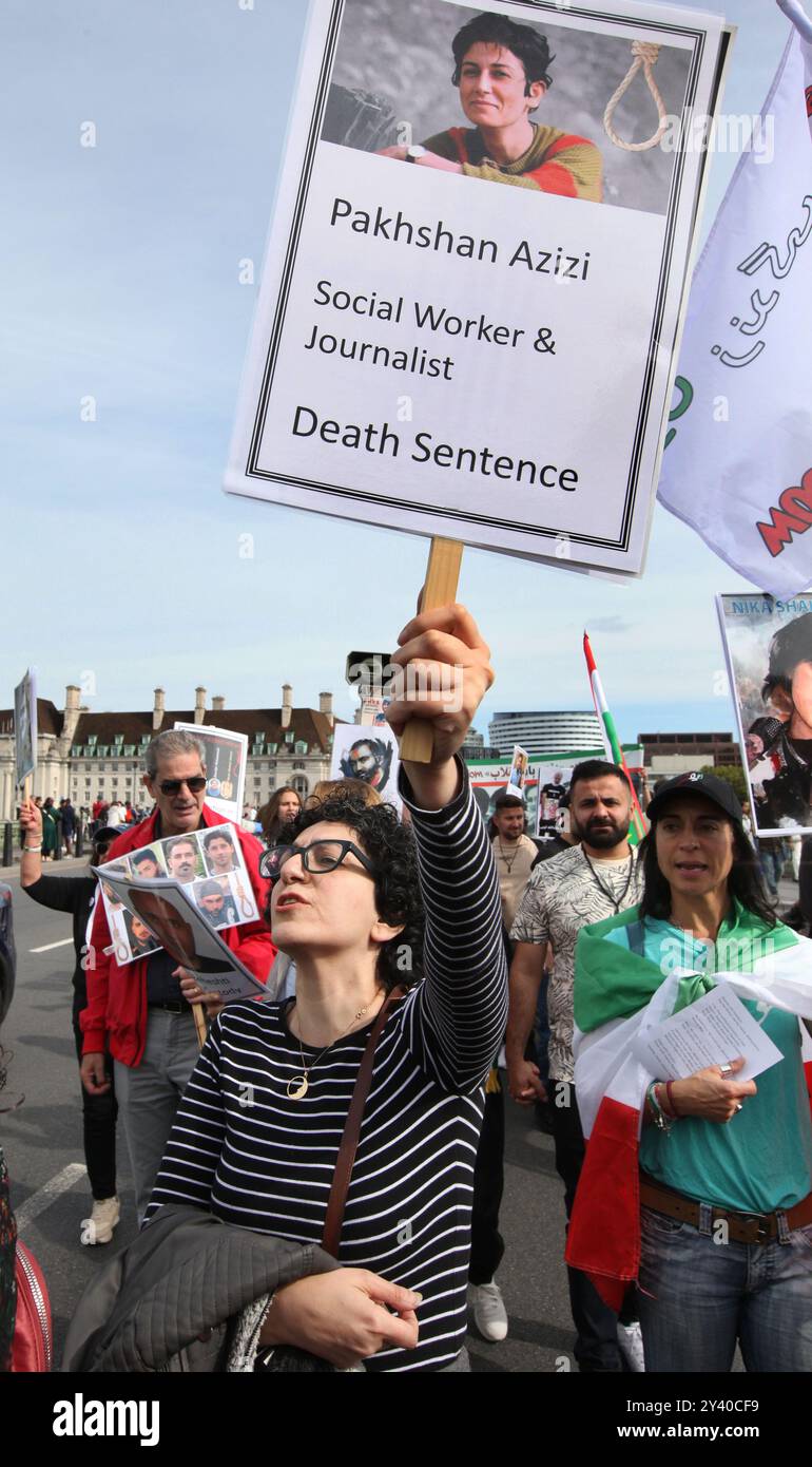 September 15, 2024, London, England, UK: Protesters march across London ...