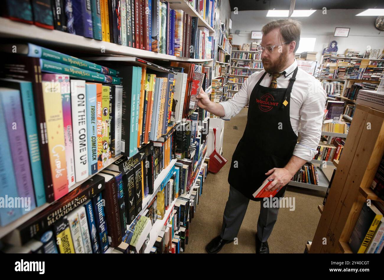 Michael Bumsted who owns the independent bookstore Whodunit Mystery ...