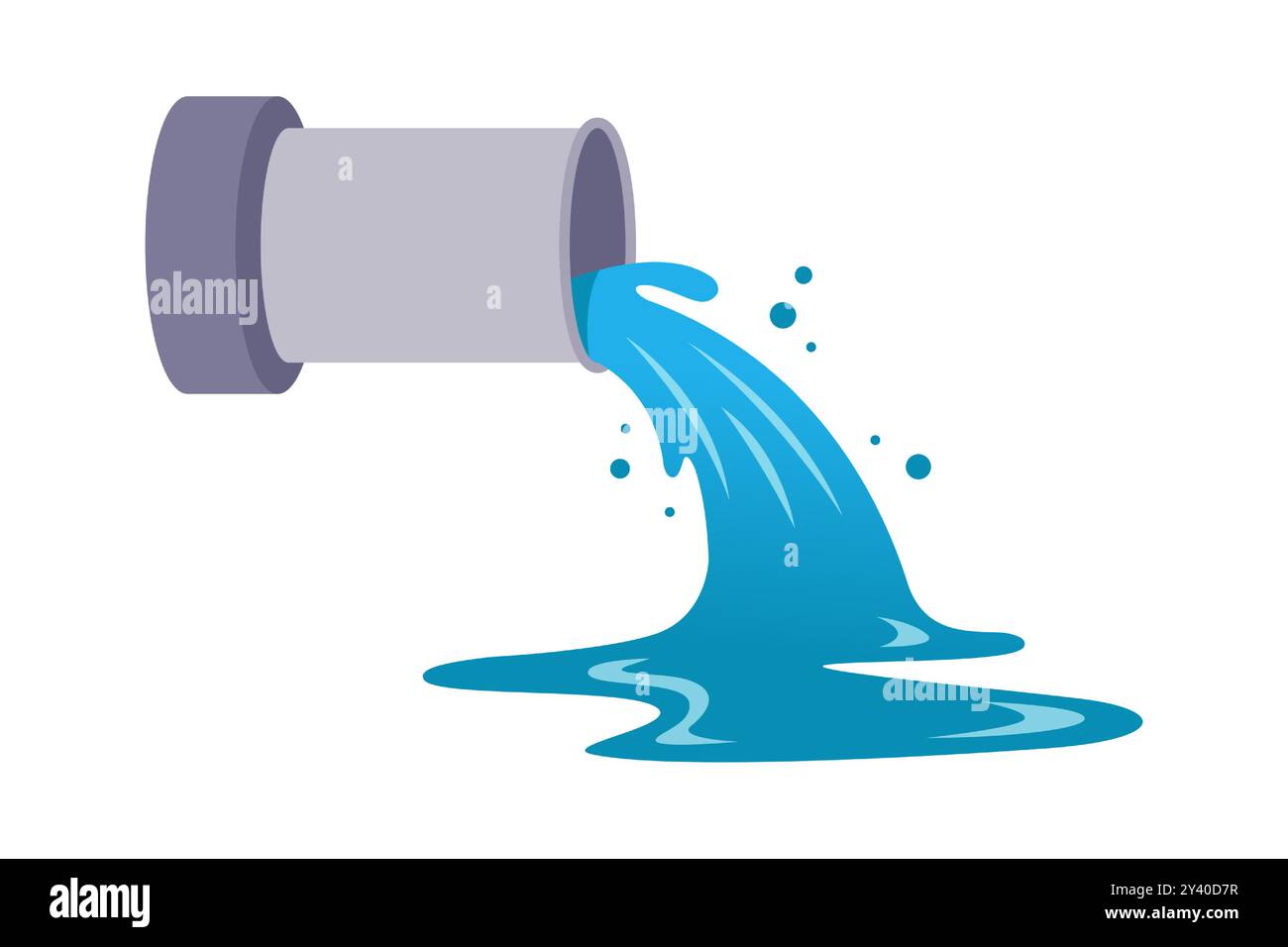 clean water flows from the pipe. flowing water Stock Vector Image & Art - Alamy