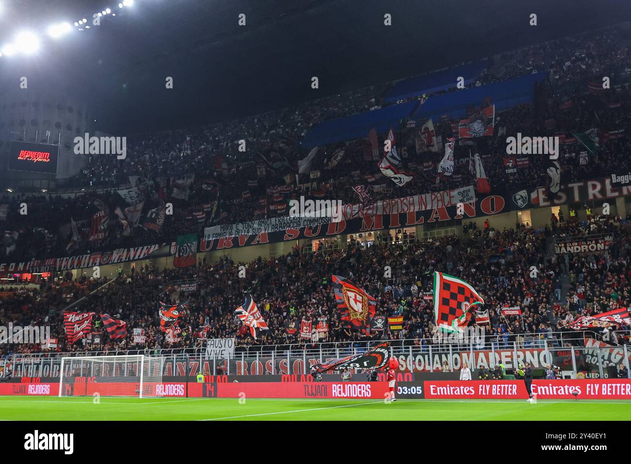 AC Milan supporters seen during Serie A 2024/25 football match between ...