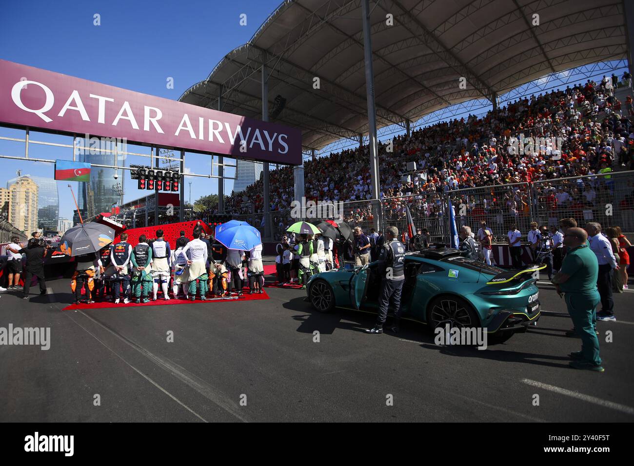 Anthem grid ceremony during the Formula 1 Azerbaijan Grand Prix 2024 ...