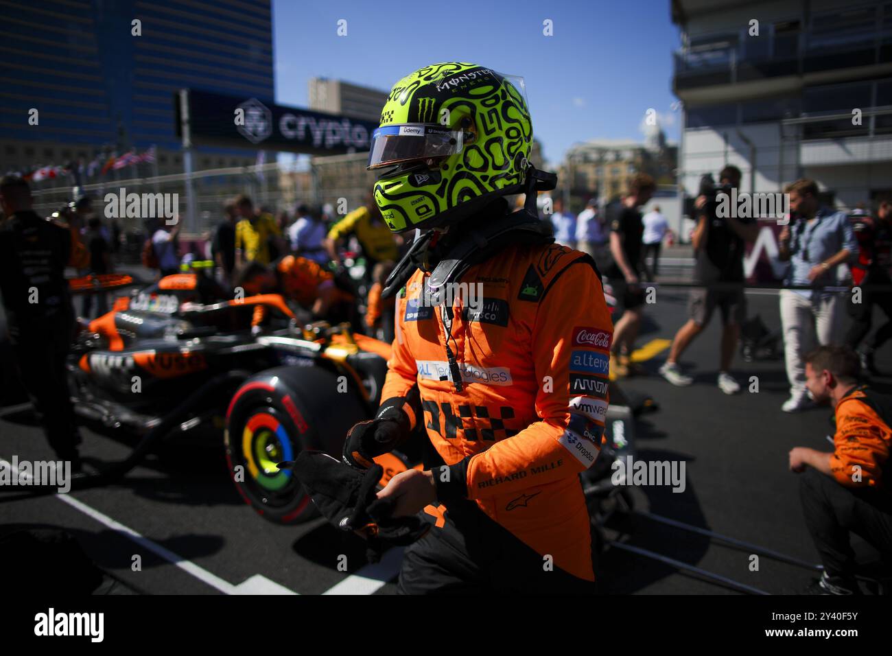 NORRIS Lando (gbr), McLaren F1 Team MCL38, portrait grid during the ...