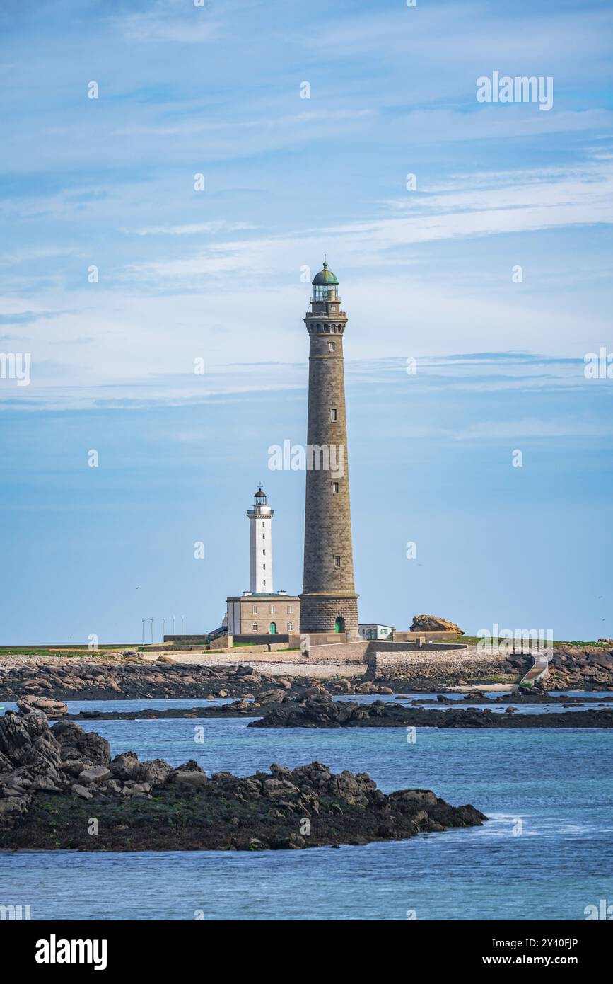Phare De L le Vierge Lighthouse In Brittany France Stock Photo Alamy