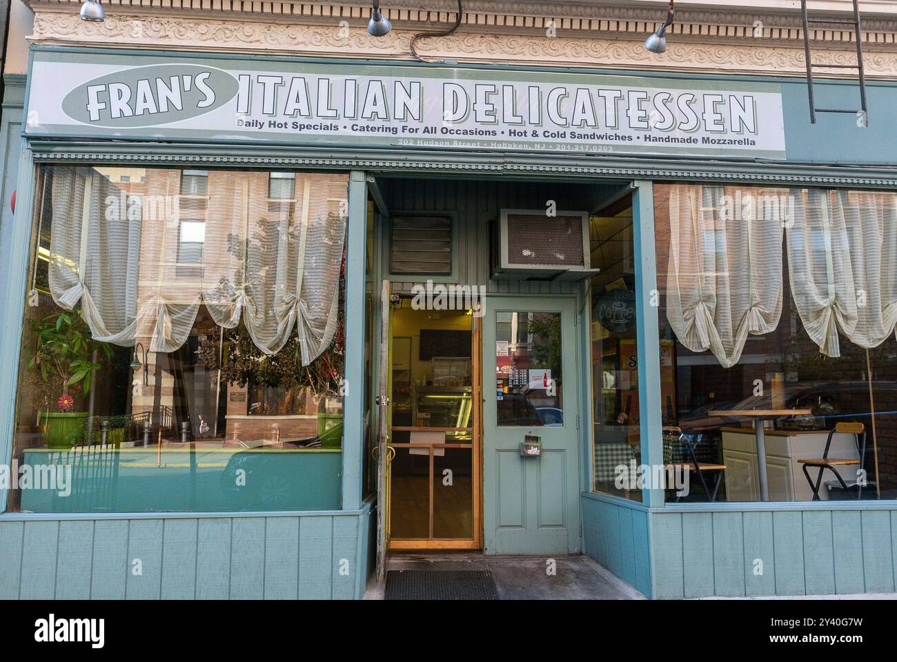 Hoboken, New Jersey, USA, Detail, Shop Front, Italian Delicatessen ...