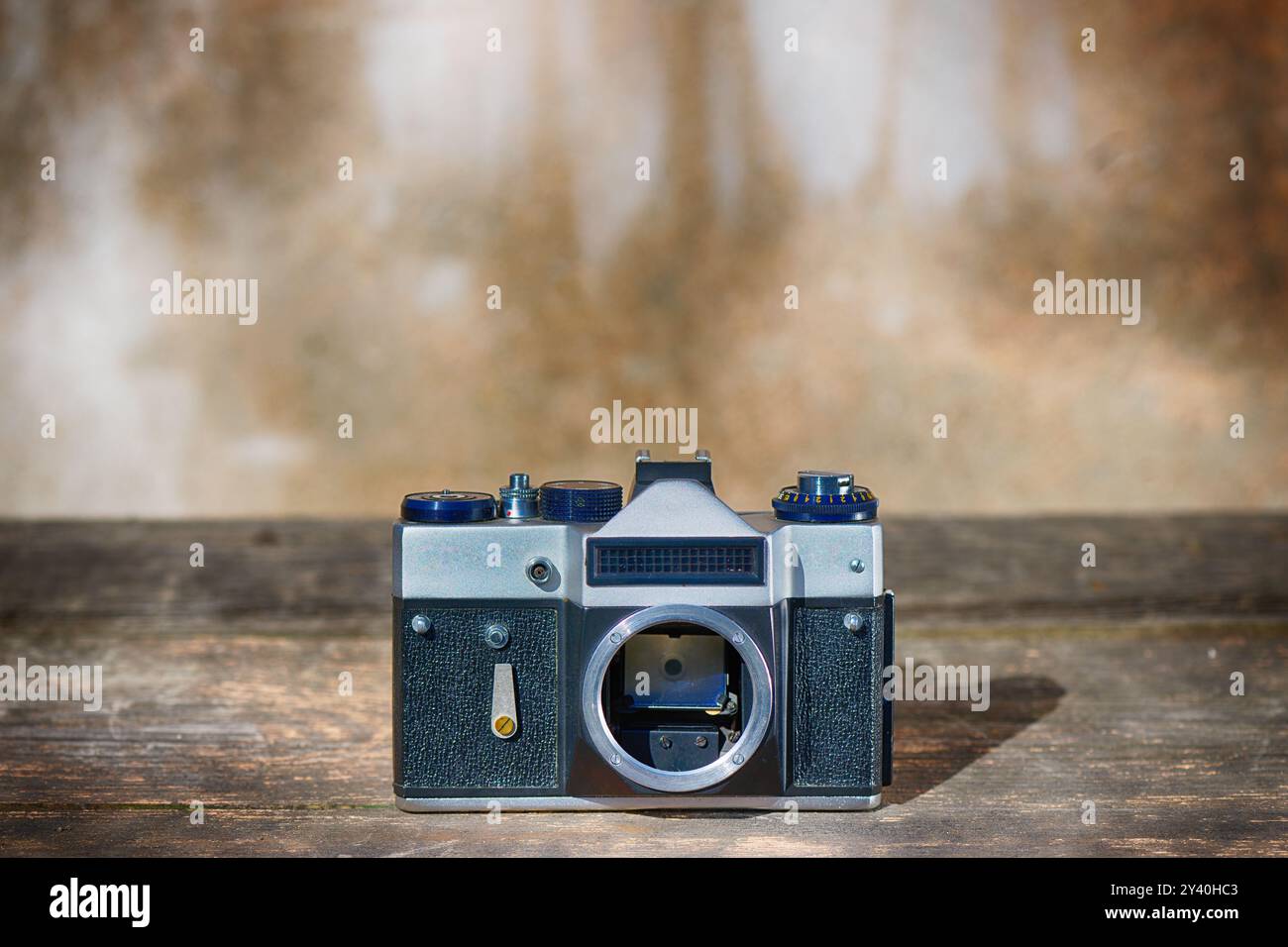 Old soviet analog 35 mm film camera without a lens Stock Photo - Alamy