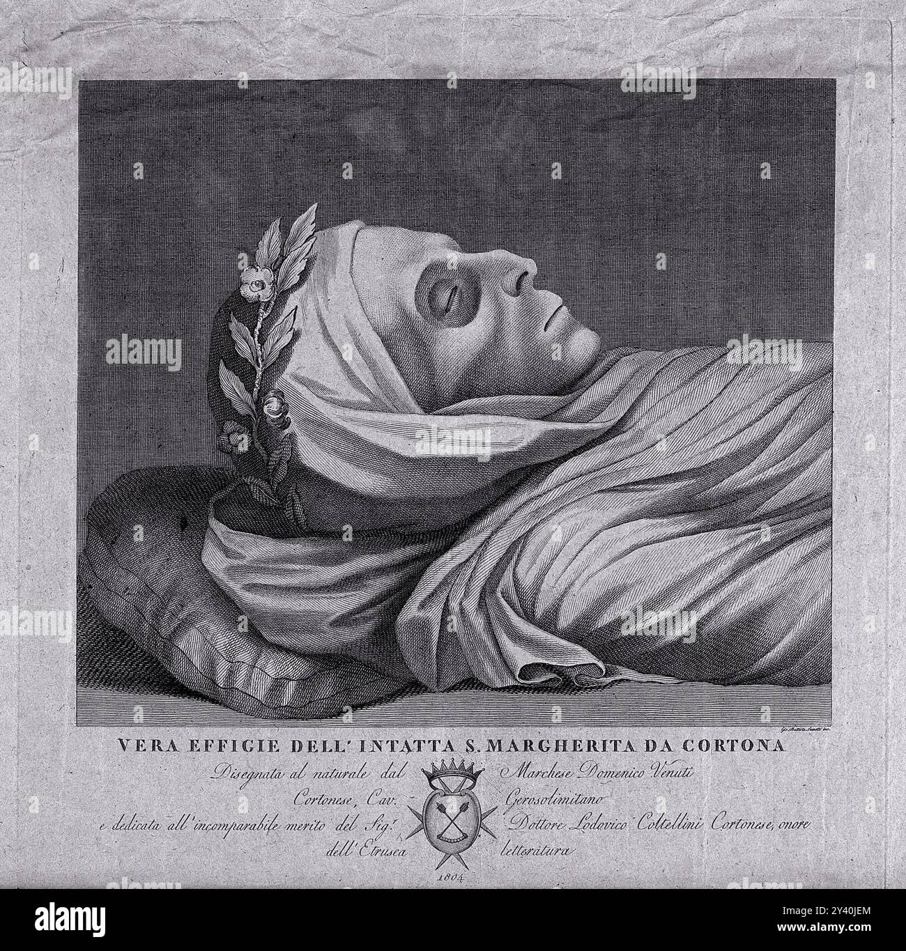 The preserved recumbent body of Saint Margaret of Cortona (1247-1297 ...