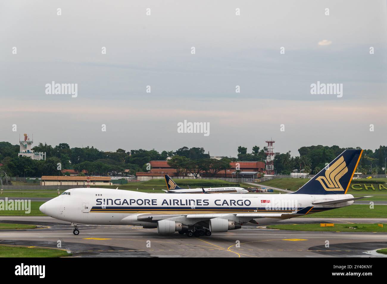 A Singapore Airlines Cargo Boeing 747 at Changi Airport in Singapore ...