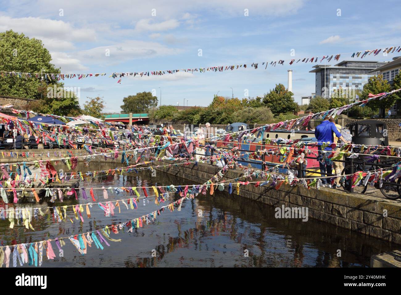 Quayside market and festival, Victoria Quays Sheffield canal basin ...