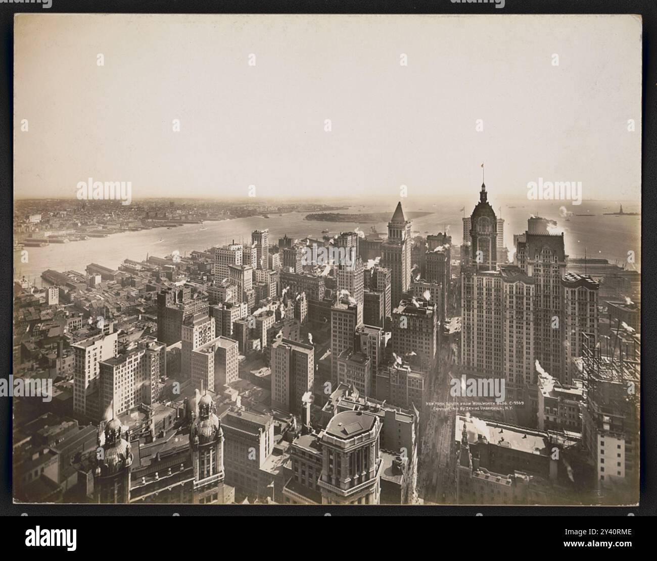 New York south from Woolworth Bldg Stock Photo - Alamy