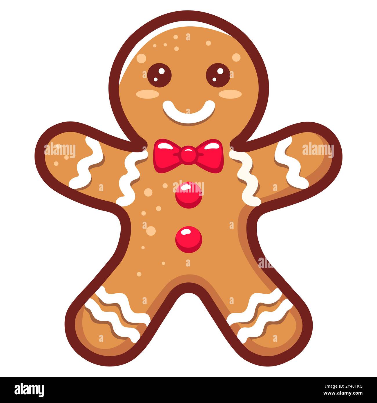 Gingerbread Man. The isolated object on a white background. Christmas ...
