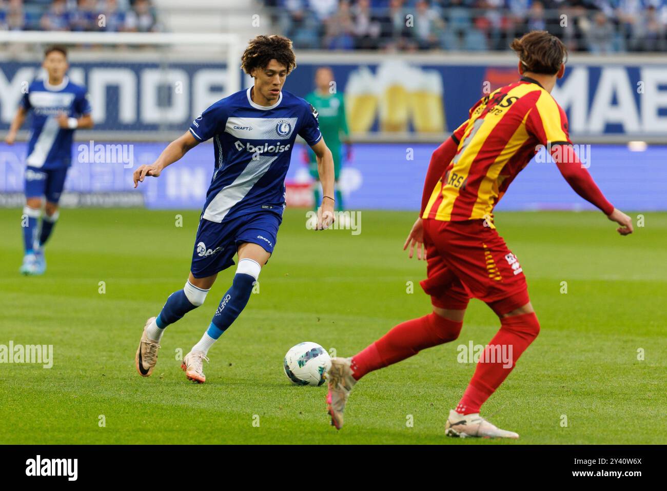 Gent, Belgium. 15th Sep, 2024. Gent's Franck Surdez pictured in action ...