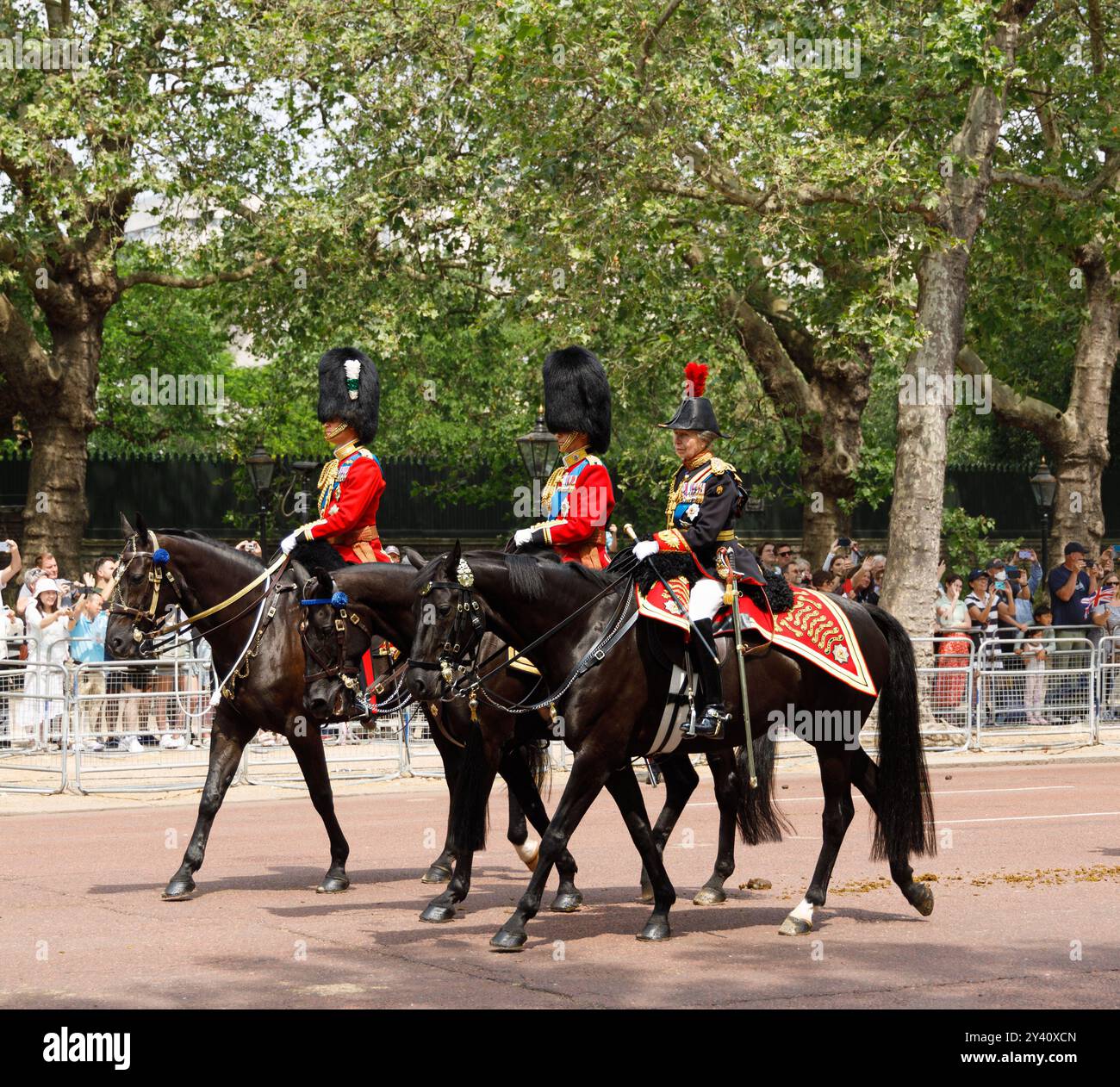 HRH Prince William, HRH Princess Royal, HRH Prince Edward, Trooping the ...