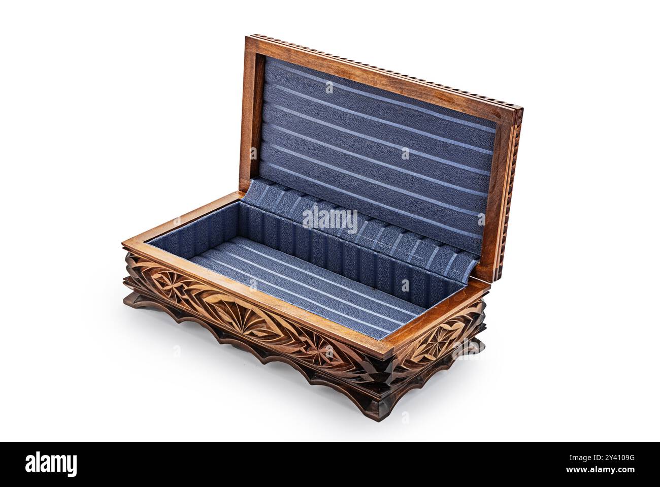 Old vintage wooden jewellery box isolated on white background Stock ...