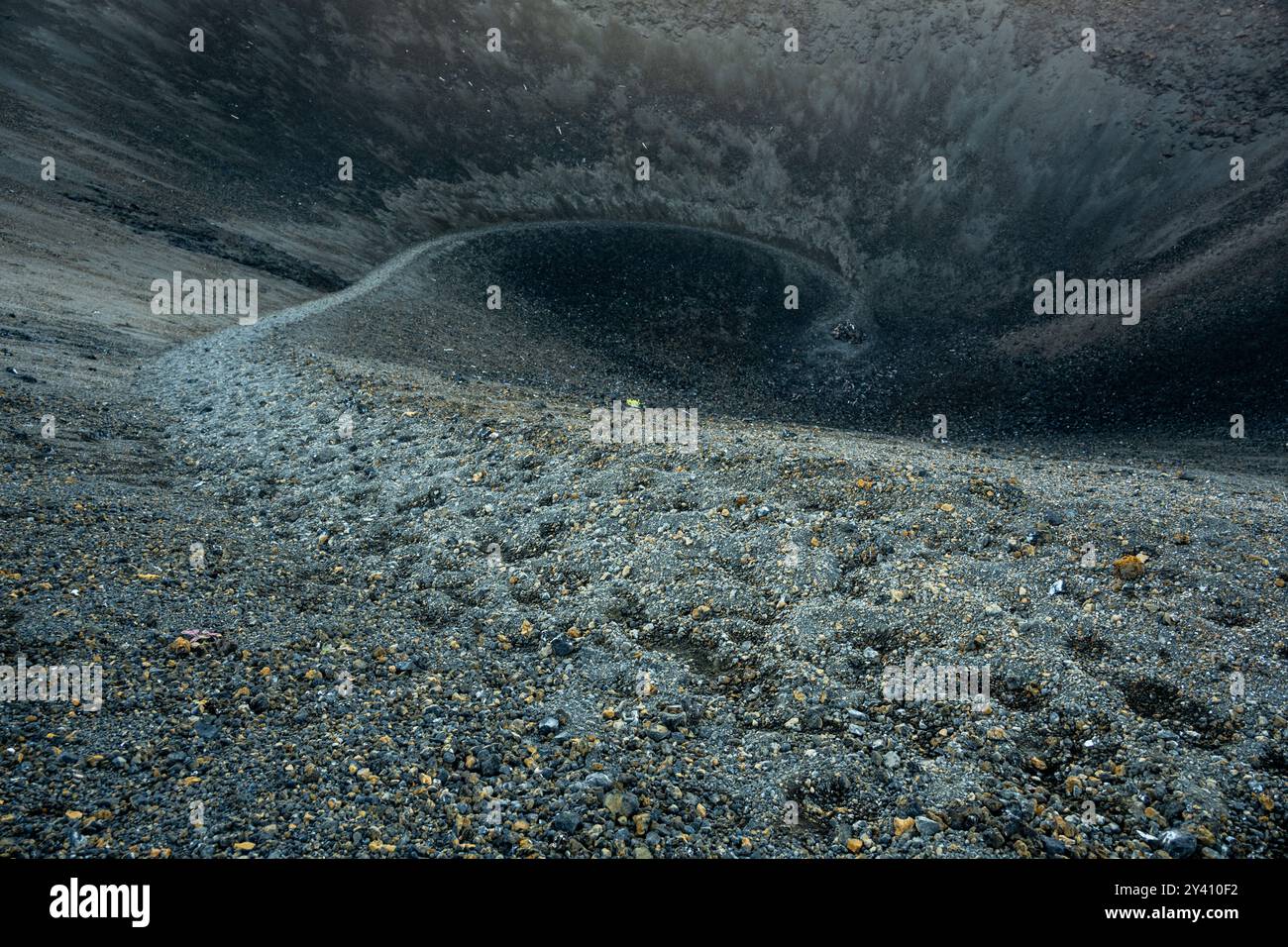 Trail Winds Down To The Bottom Of Cinder Cone Caldera in Lassen ...
