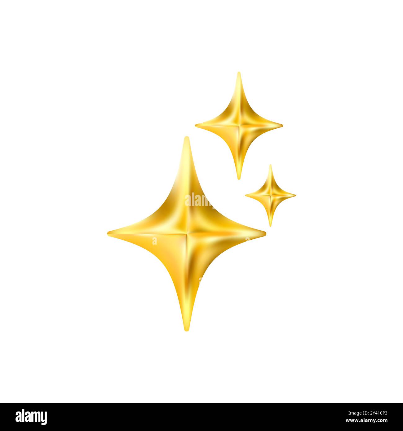 Gold star emoji icon. Glittering sparkle magic element Stock Vector ...