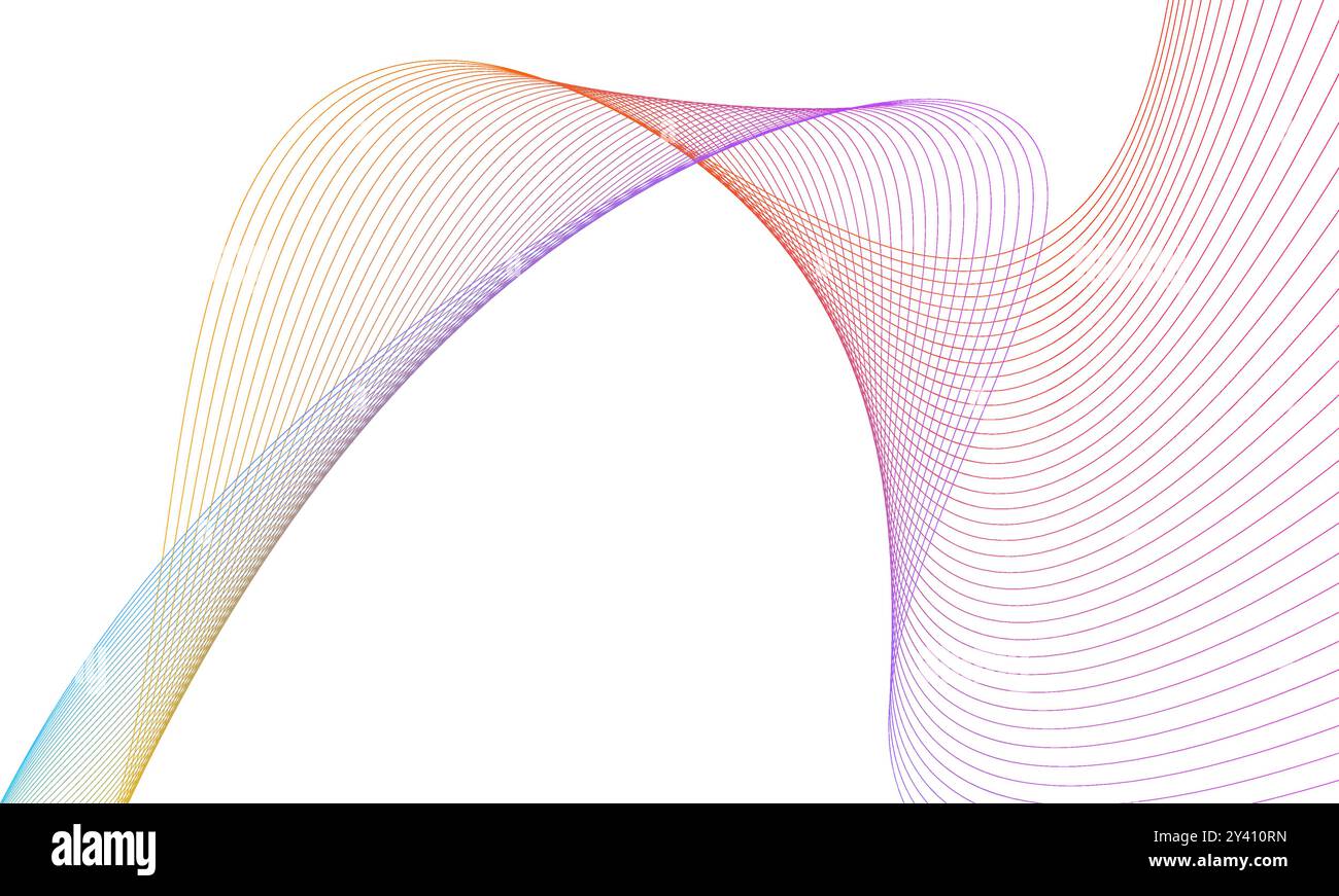 Gradient rainbow ribbon wave Cut Out Stock Images & Pictures - Alamy