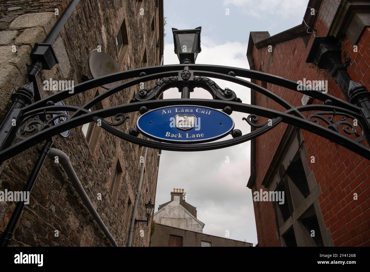 Back Lane sign Stock Photo - Alamy