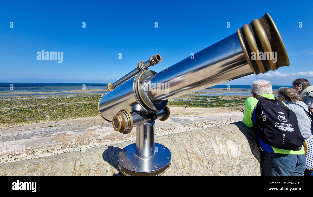 Telescope, Baleines lighthouse area, Ars-en-Ré, Ré island, Deux-Sèvres ...