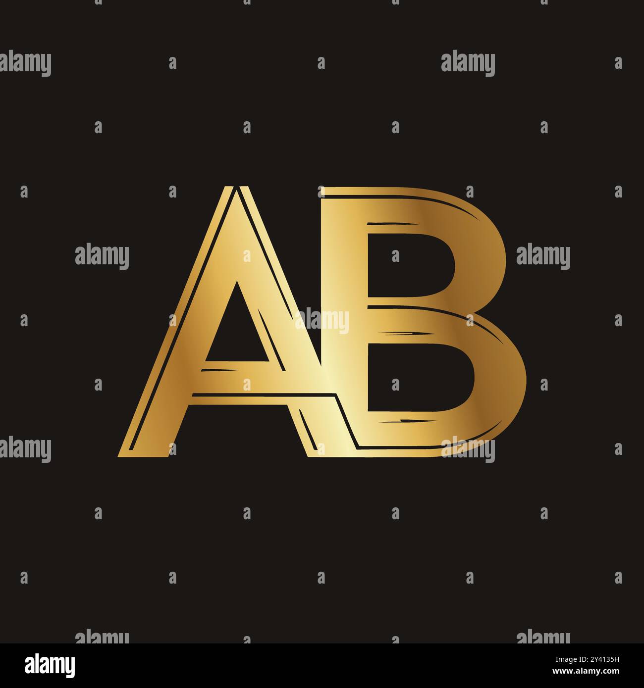 AB logo design with golden gradient color Stock Vector Image & Art - Alamy