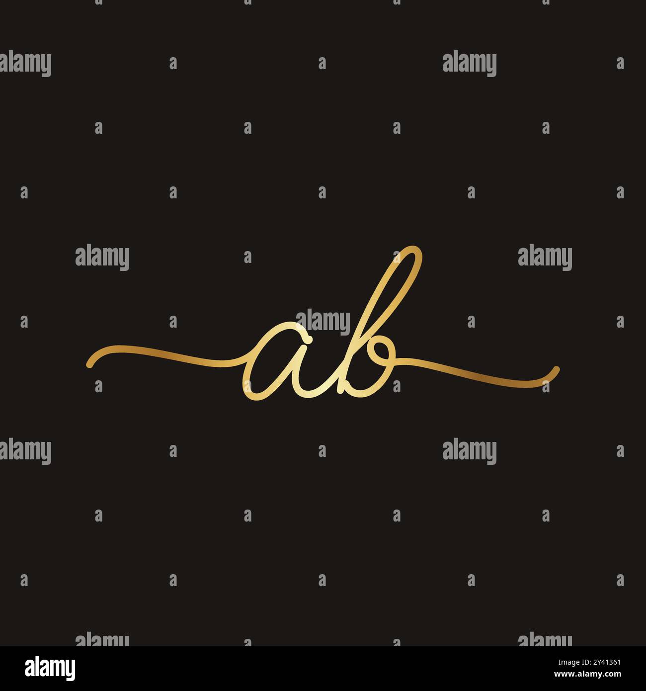 AB logo design with golden gradient color Stock Vector Image & Art - Alamy
