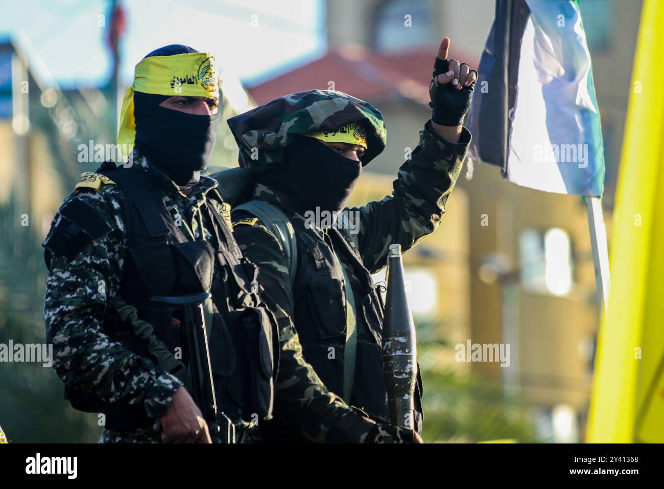 aza, Palestine. 29 December 2019. Members of the infantry and cavalry ...