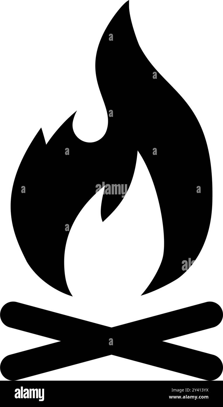 bonfire burn icon vector Stock Vector Image & Art - Alamy