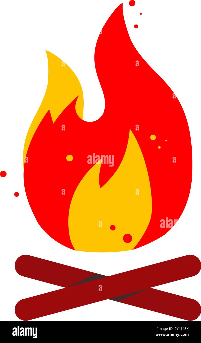 bonfire burn icon vector Stock Vector Image & Art - Alamy