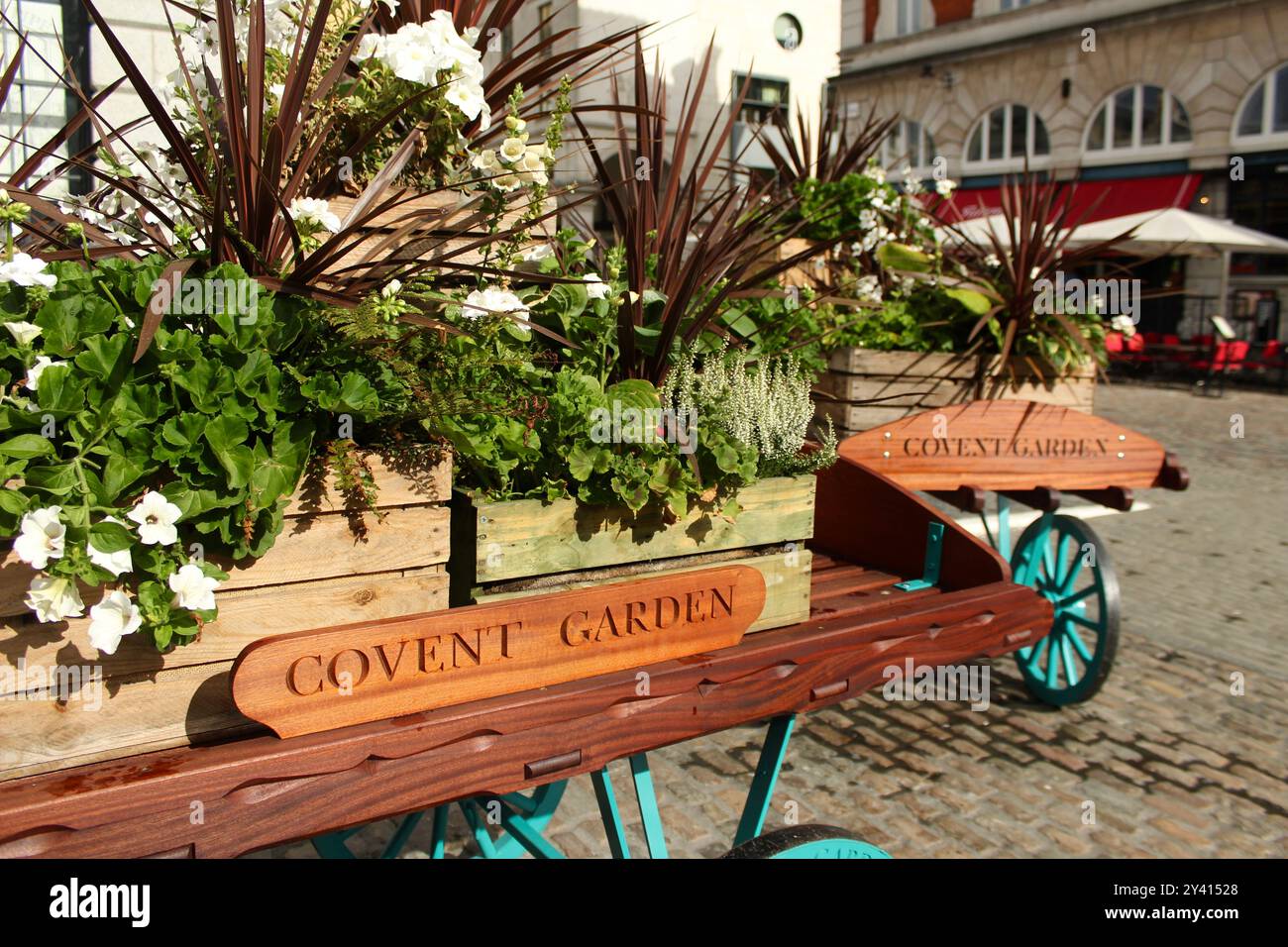 Rustic Flower Carts in Covent Garden Market Square, London, Adorned ...