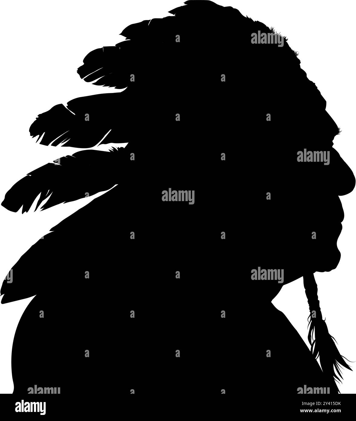 Man in headdress native american Cut Out Stock Images & Pictures - Alamy